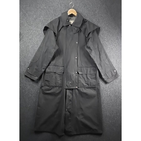 Jackets & Coats | Vintage Oilskin Duster M Trench Coat Australia Made ...
